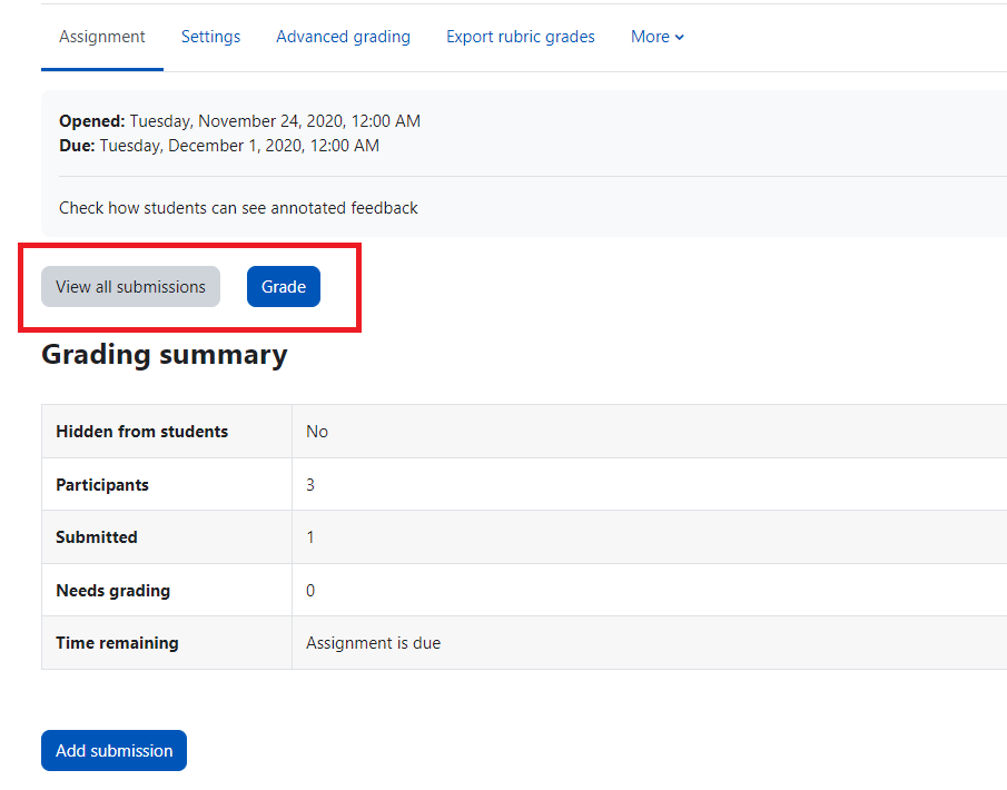 Setting up and Adding Grades